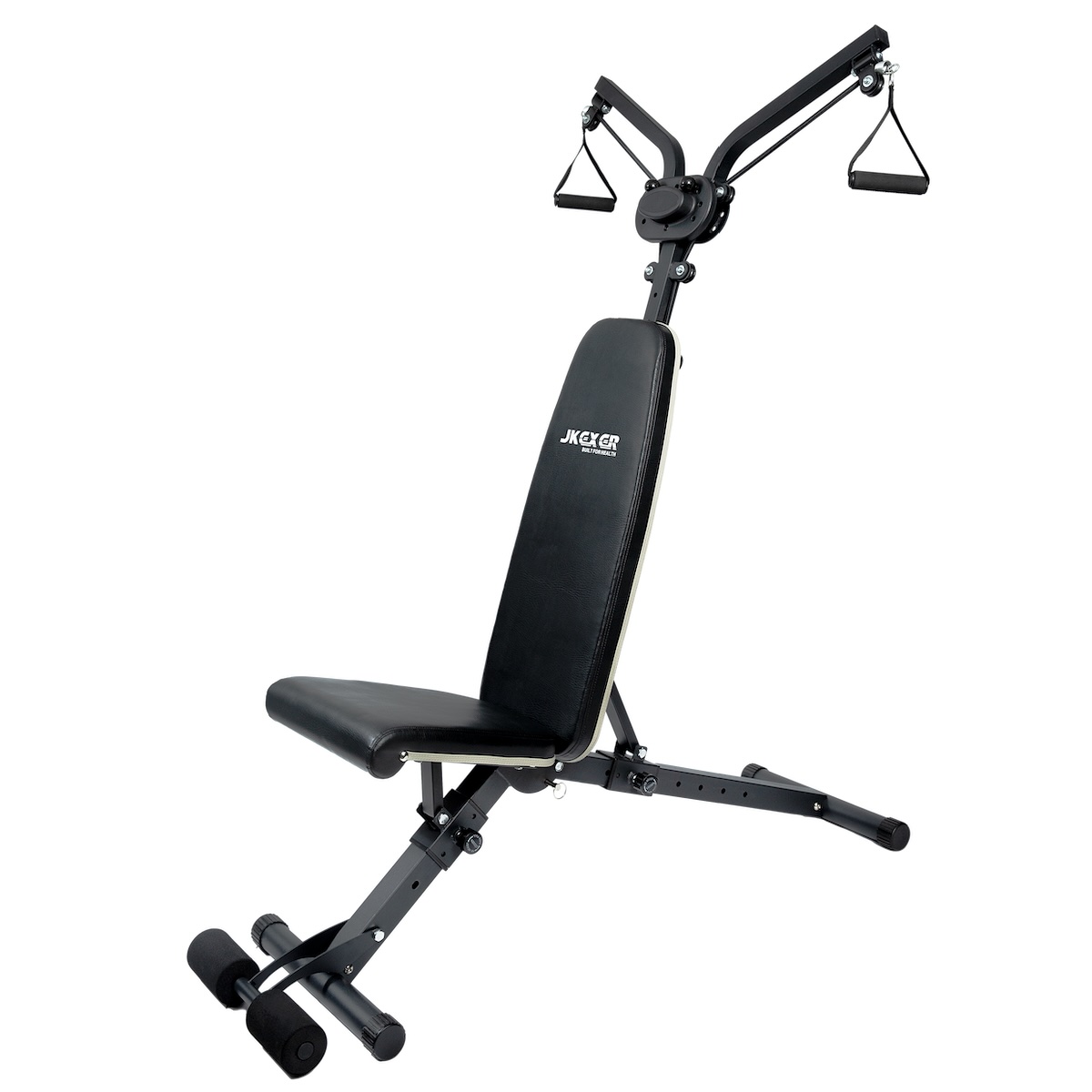 Multi-Functional Utility Bench with Adjustable Pulley Arms, JKexer 517 ...